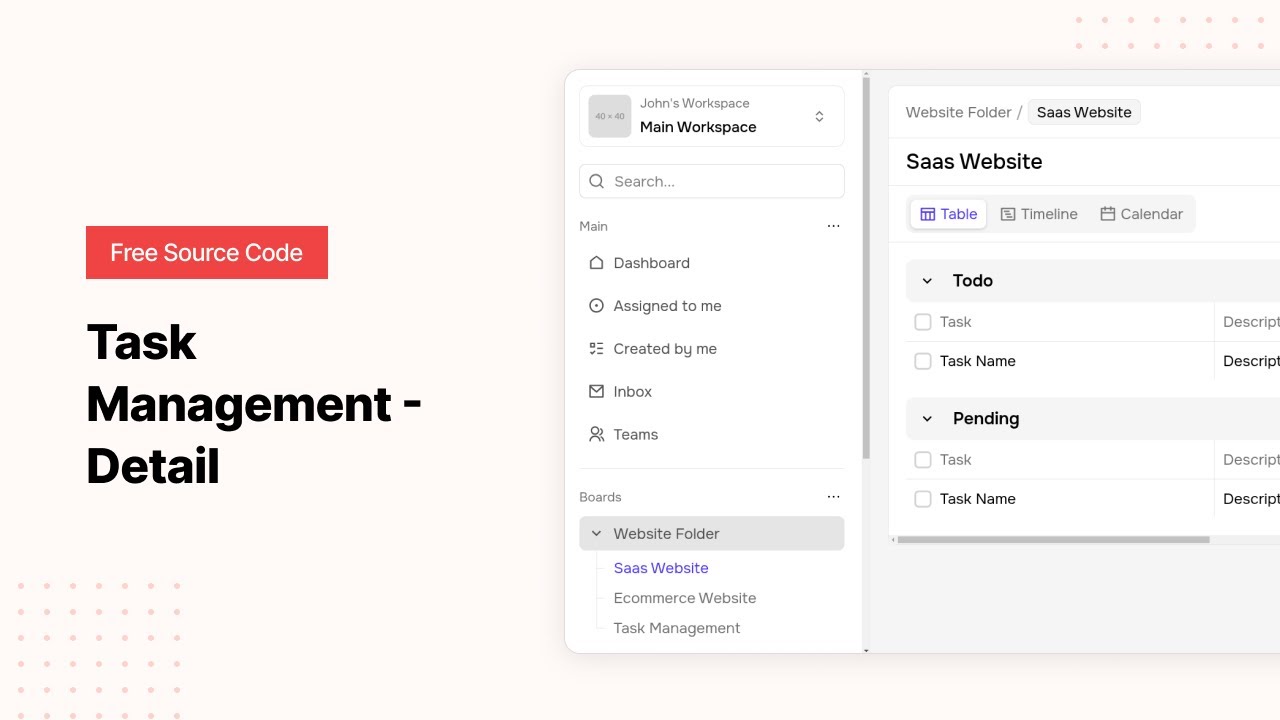 Task Management React JS & Tailwind CSS - Detail - YouTube