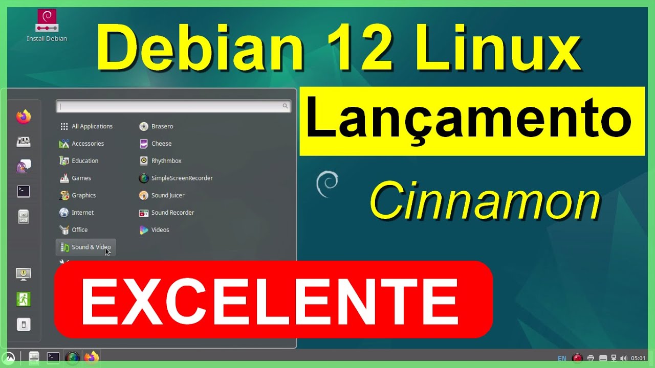 Debian 12 "Bookworm" Cinnamon. Uma das melhores Releases do Debian. Agora com firmware incluso ...