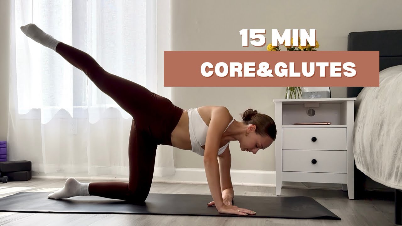 15MIN DEEP CORE AND GLUTES / Pilates Workout // beginner to ...