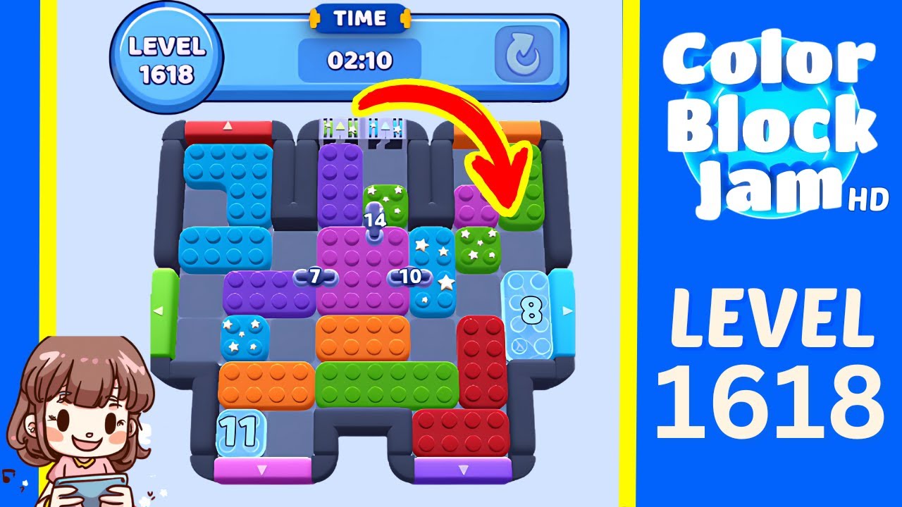 Color Block Jam Level 698 (1618) Solution Walkthrough - YouTube