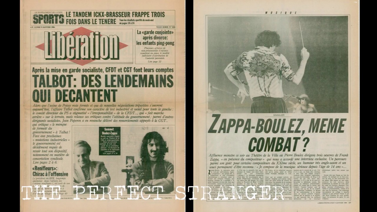 Frank Zappa Paris 84 Théâtre de la Ville - YouTube