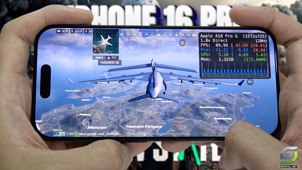 iPhone 16 Pro test game PUBG New State Max Setting | 90 FPS Ultra ...