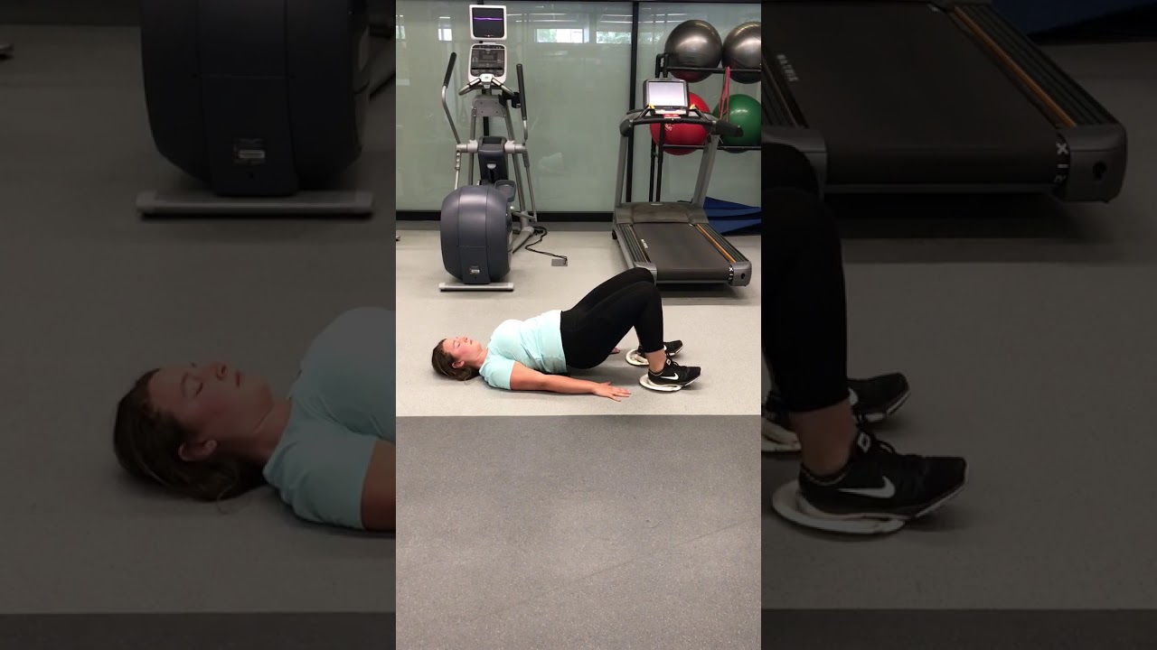 Study Break Exercise - Paper Plate Glute Bridge Hamstring Curl - YouTube