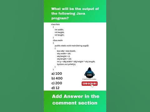 what will be the output of the following snippet #java - YouTube