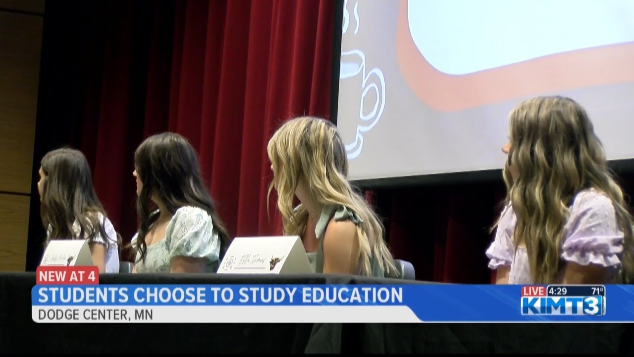 Future teachers attend 'Signing Day' celebration in Dodge Center - YouTube