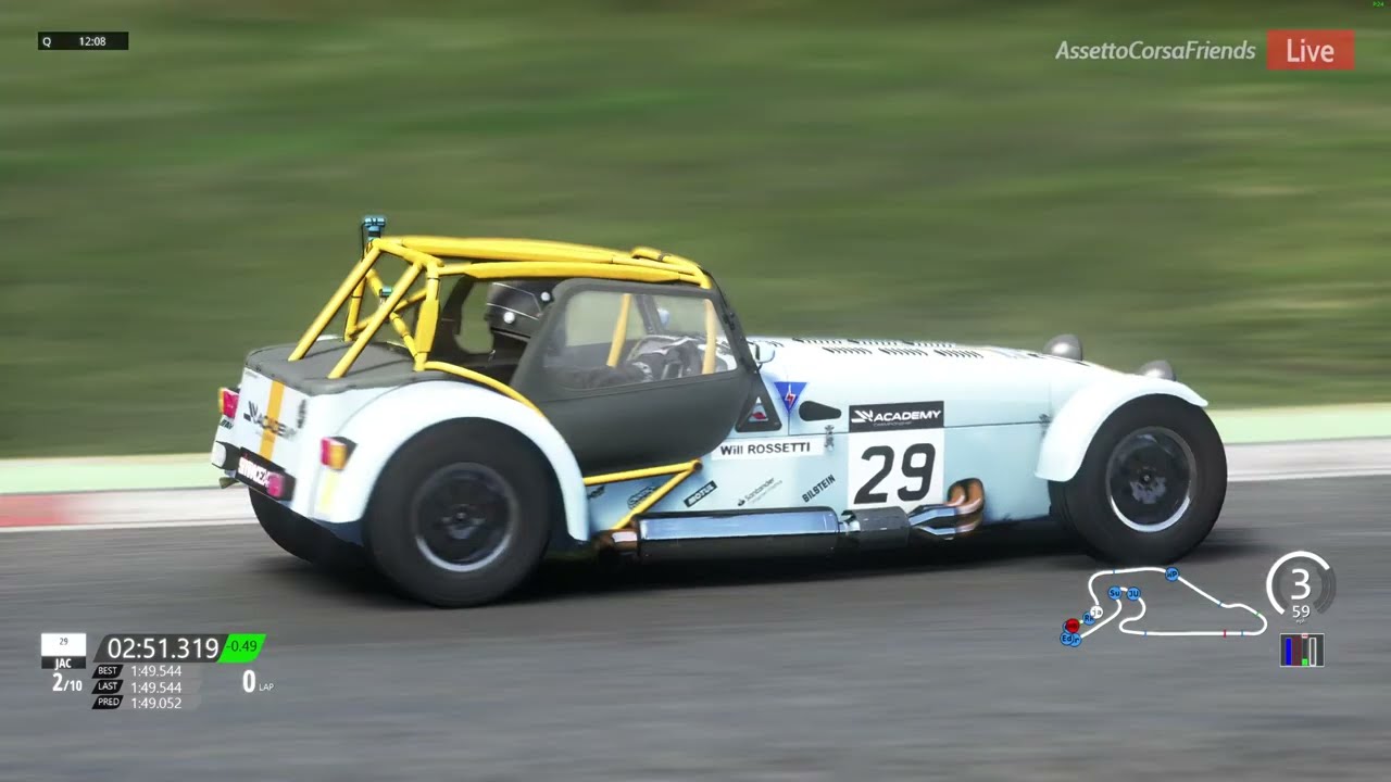 Live club racing with Assetto Corsa Friends - Caterham Academy 2020' at ...