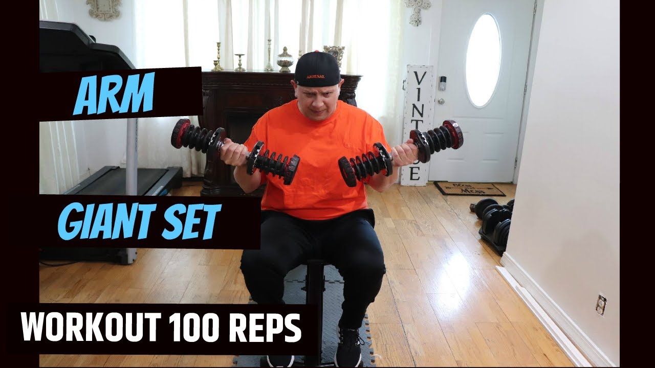 Fitness Journey ARM Giant Set Workout / At Home / 100 REPS - YouTube