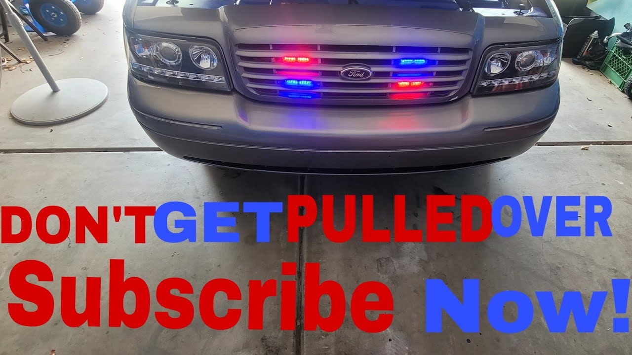 Crown Vic with Led Strobe Lights! - YouTube