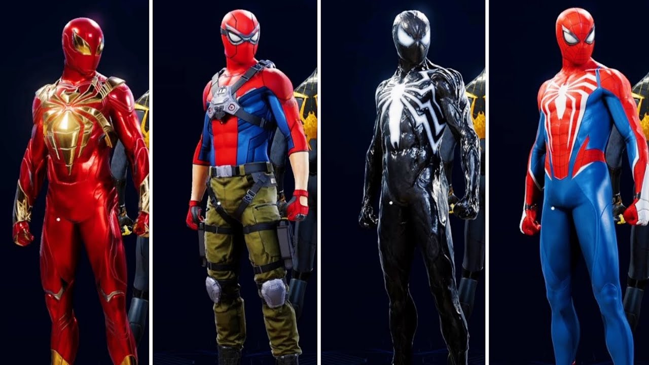 Marvel's Spider-Man 2 - All Peter Parker Suits - YouTube