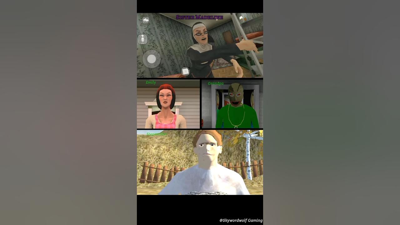 Sister Madeline Vs Emily Vs Baldi Grandpa Vs Stepmother | Jumpscary Battle #shorts #gaming # ...