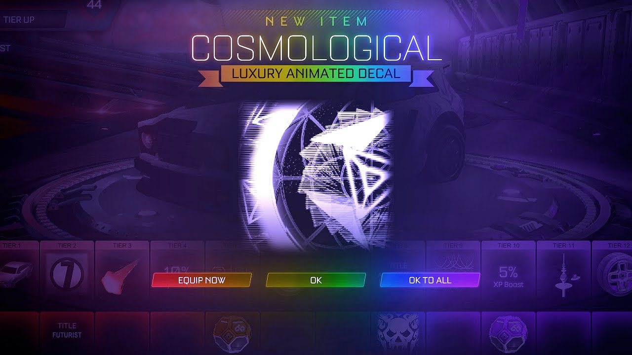PLAYING ROCKET LEAGUE WITH THE *NEW* COSMOLOGICAL DECAL! - YouTube