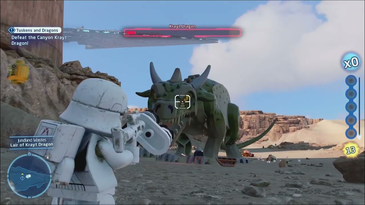 The best way to defeat the Krayt Dragon in Lego Star Wars The Skywalker ...