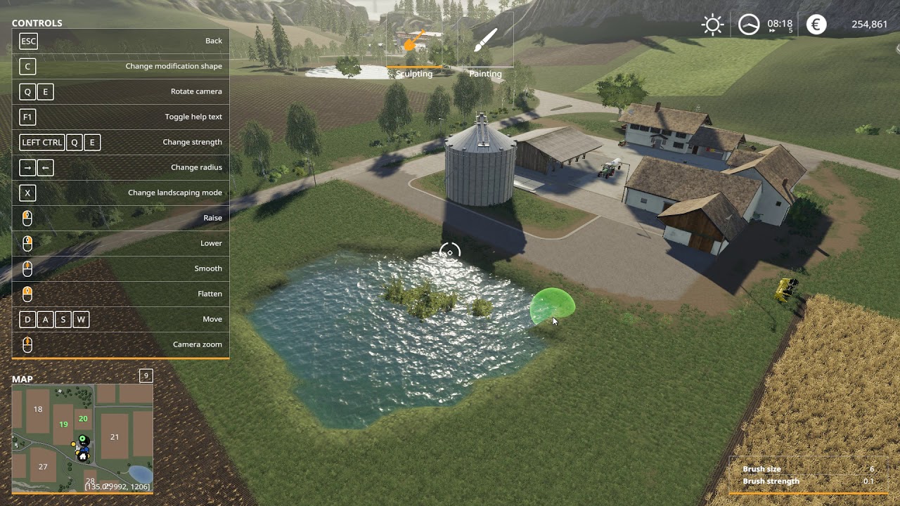 Farming Simulator 19 placeable pond with fill trigger - YouTube