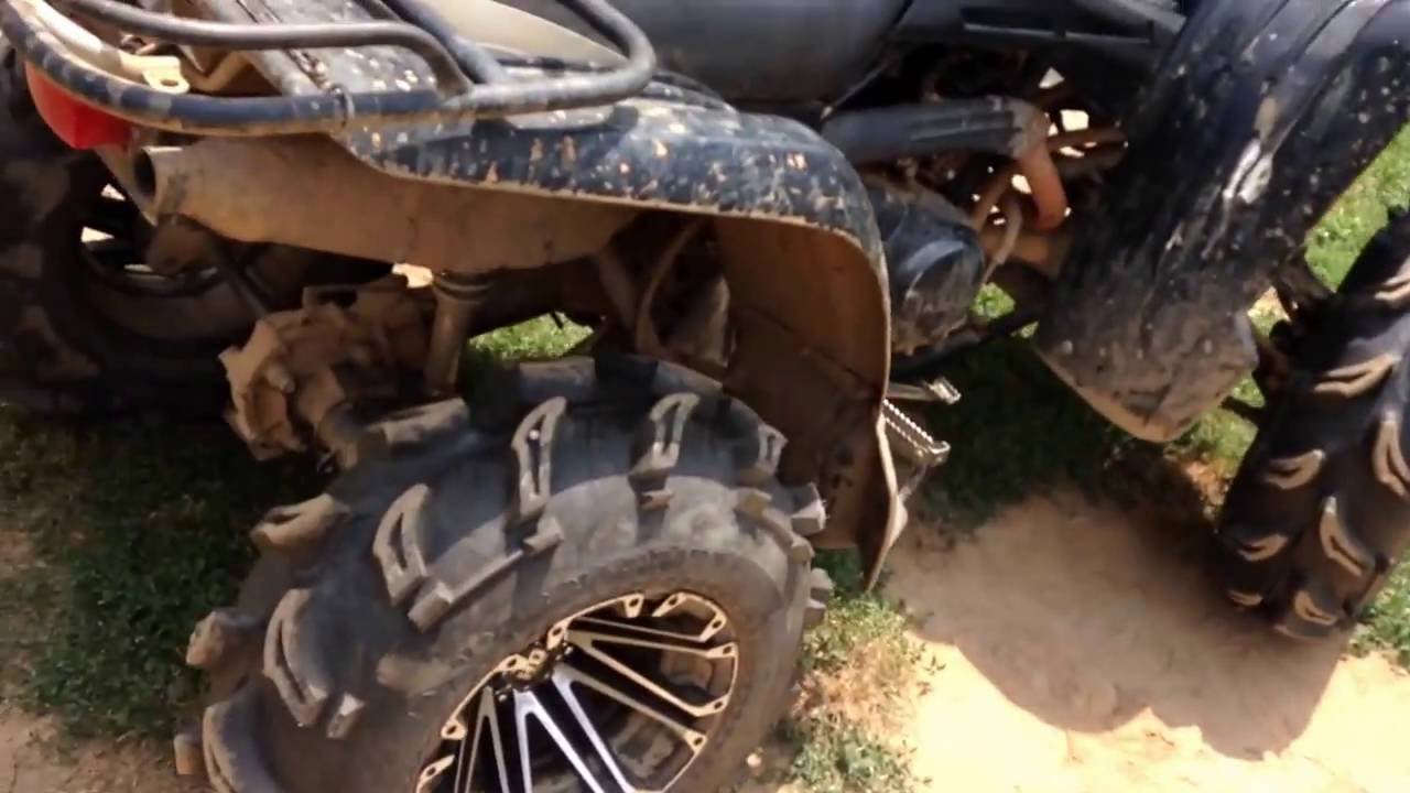 Wolverine 350 4x4 new tires - YouTube