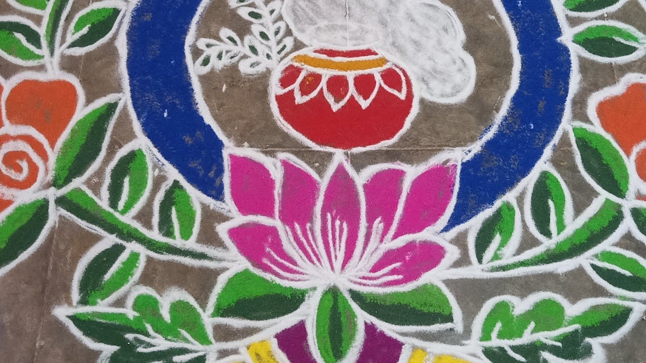 bhogi muggulu 🌷 sankranthi muggulu 🌷 simple rangoli 🌷 chukkala muggulu ...