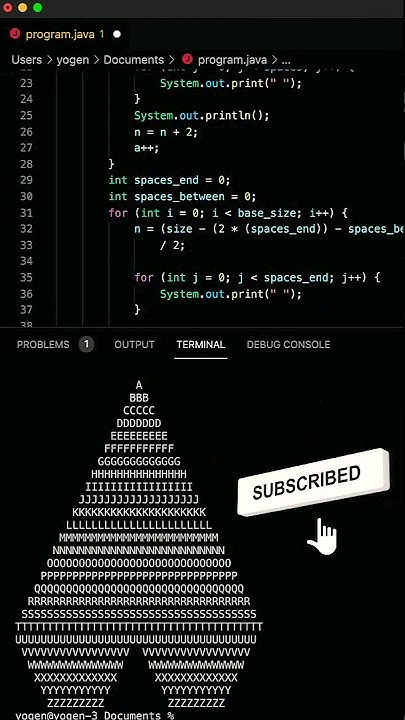 Love coding ️ ️ Print Alphabet Inverted Heart Pattern in Java #shorts # ...