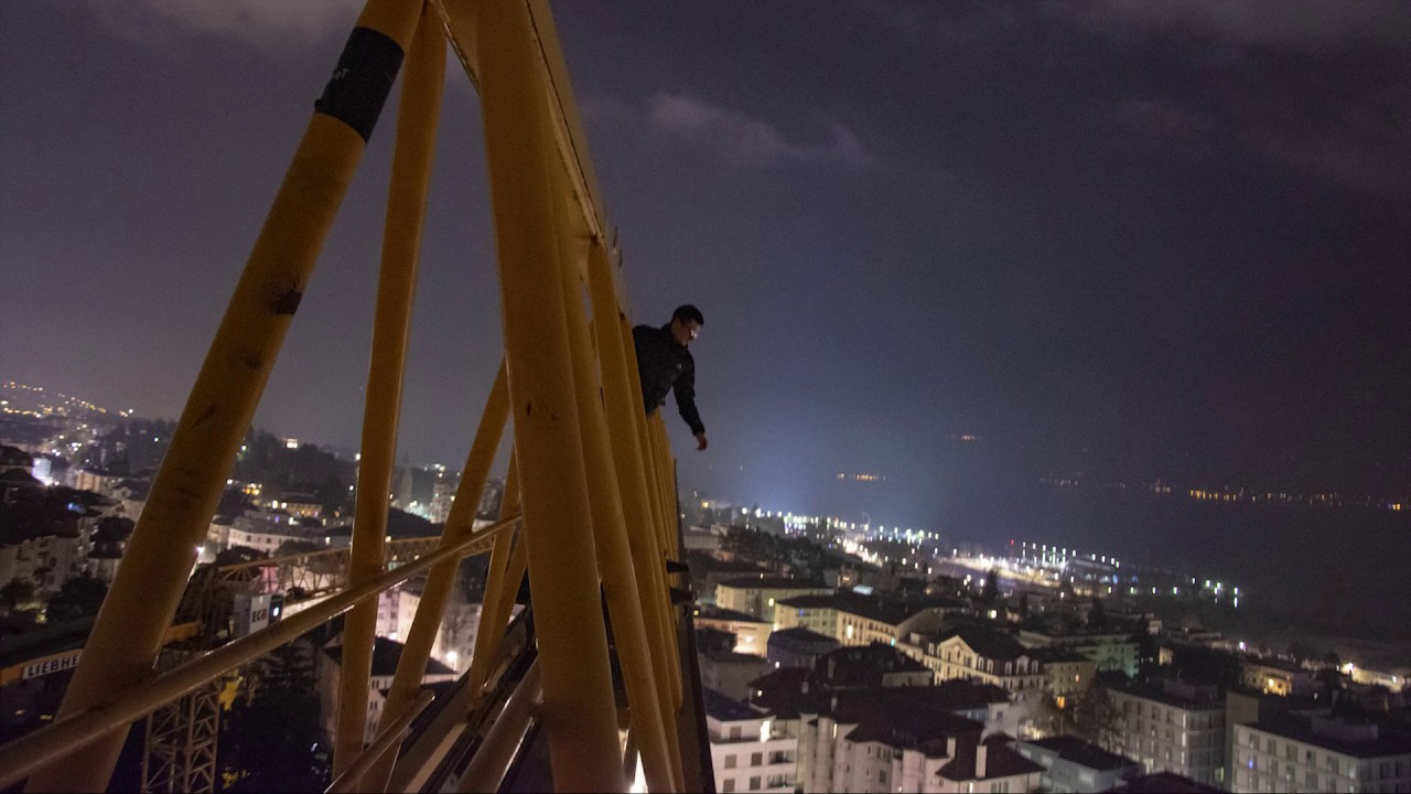 Crane Climbing - Lausanne - YouTube