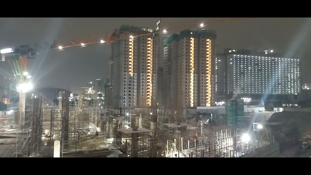 Night Vive construction 🚧 site work - YouTube