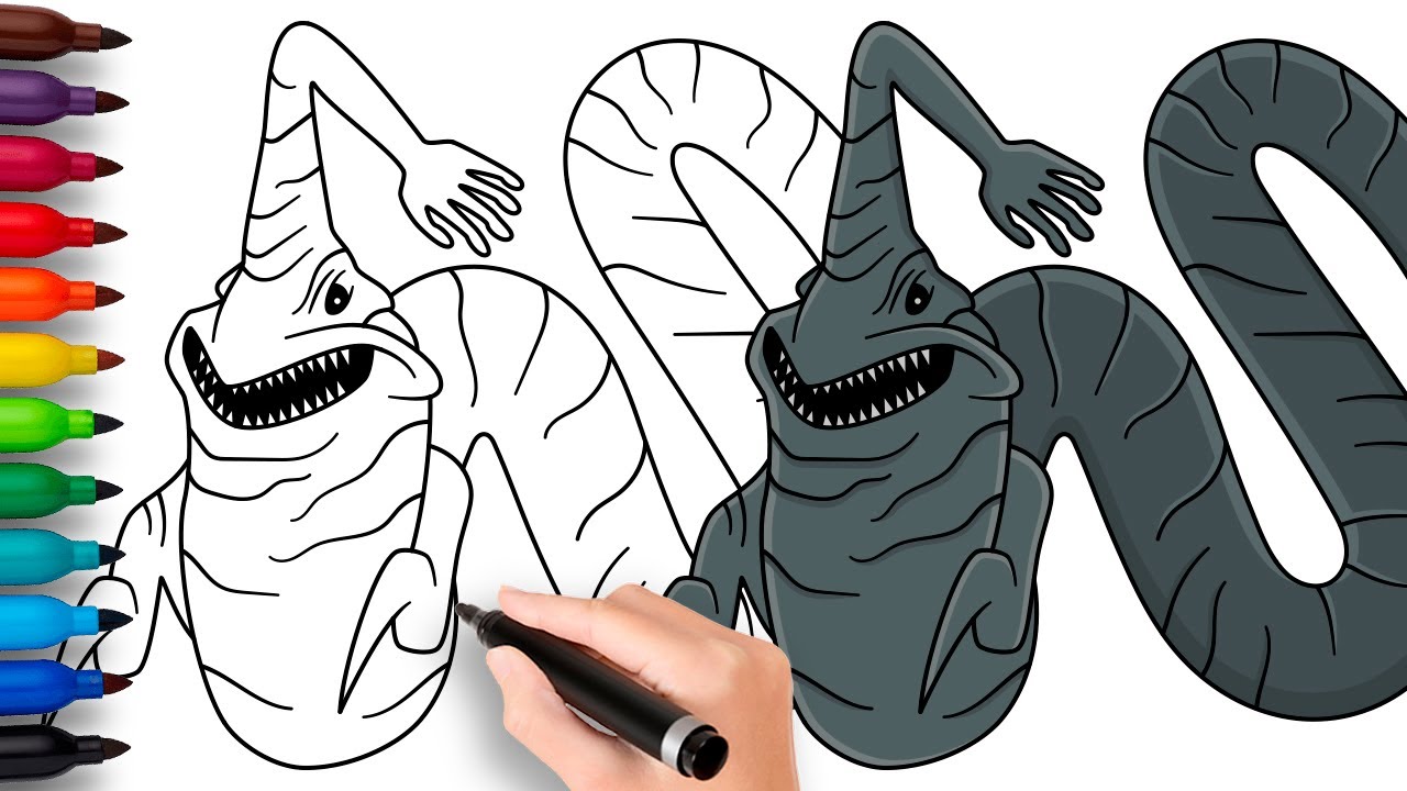 HOW TO DRAW HAND SEA MONSTER | Garry's Mod - Easy Step by Step Drawing ...