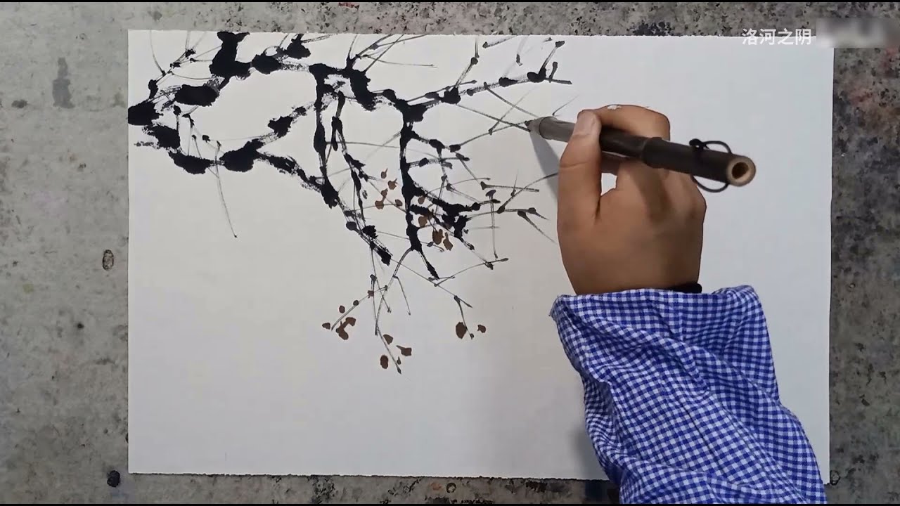 Spring and water - Chinese Ink Painting - YouTube
