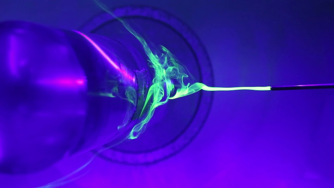 Fluorescent Dye Injection - UGA High-Speed Water Tunnel - YouTube