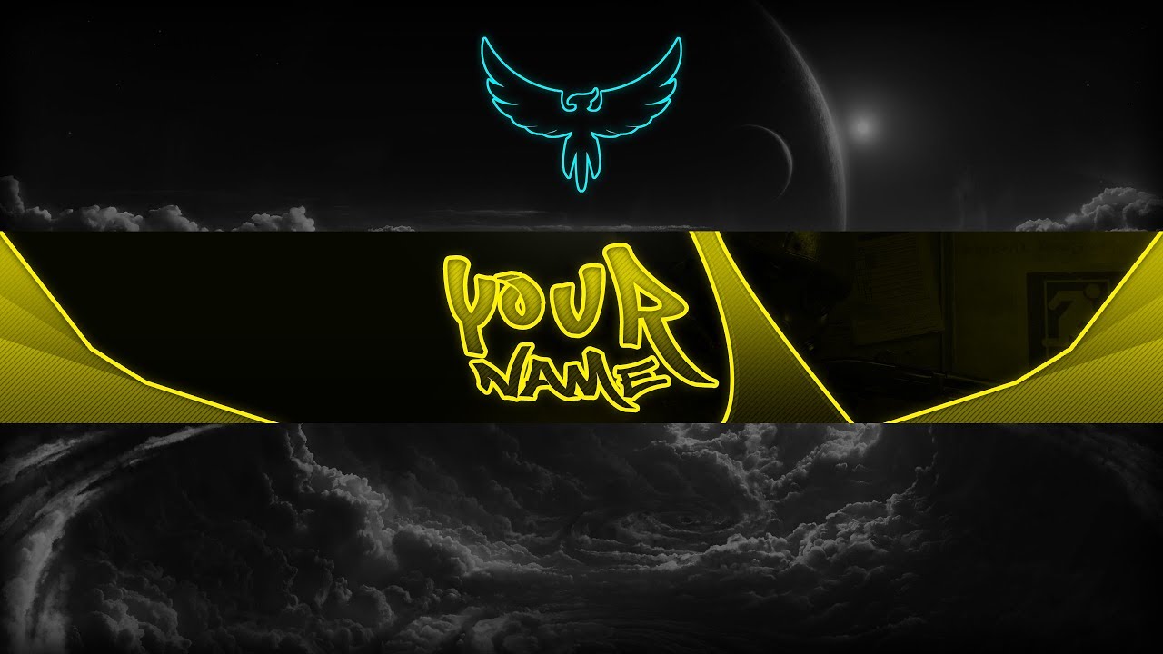 Clean PHOTOSHOP Gaming Banner TEMPLATE! Speedart - YouTube