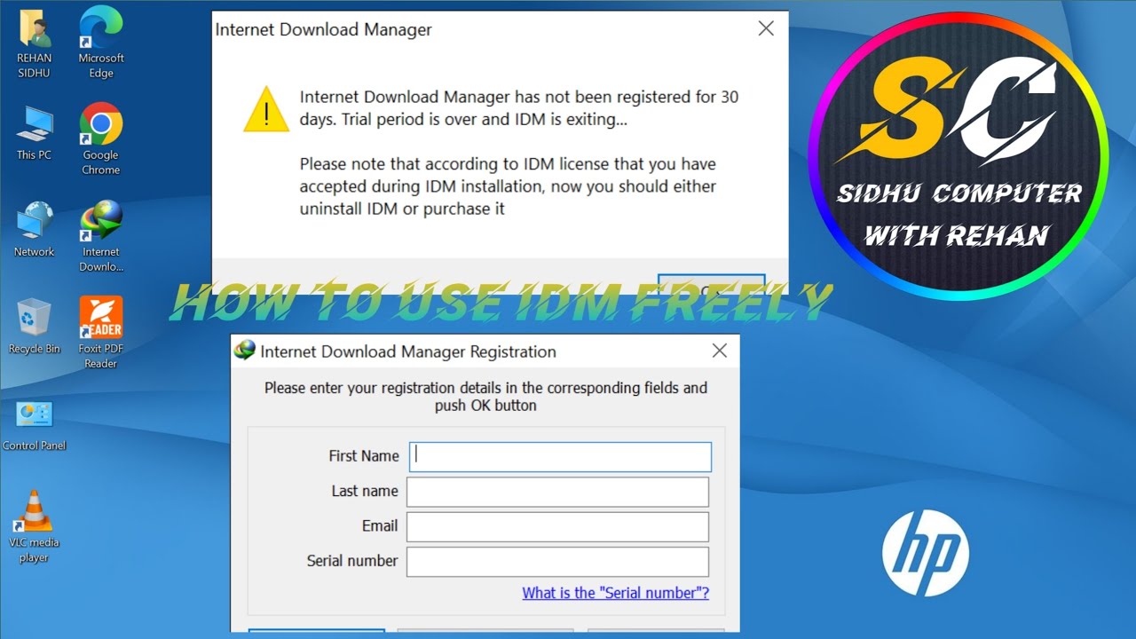 How to use idm freely without registration /registration ke behair idm ...