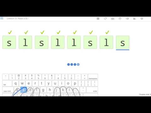 Typing Club - Tutorial - Lesson 5 - Keys S and L - YouTube