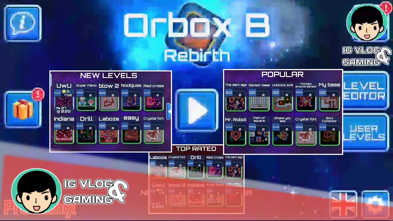 Orbox B Rebirth Gameplay Only No Commentary Android, iOS, PC, Linux - YouTube