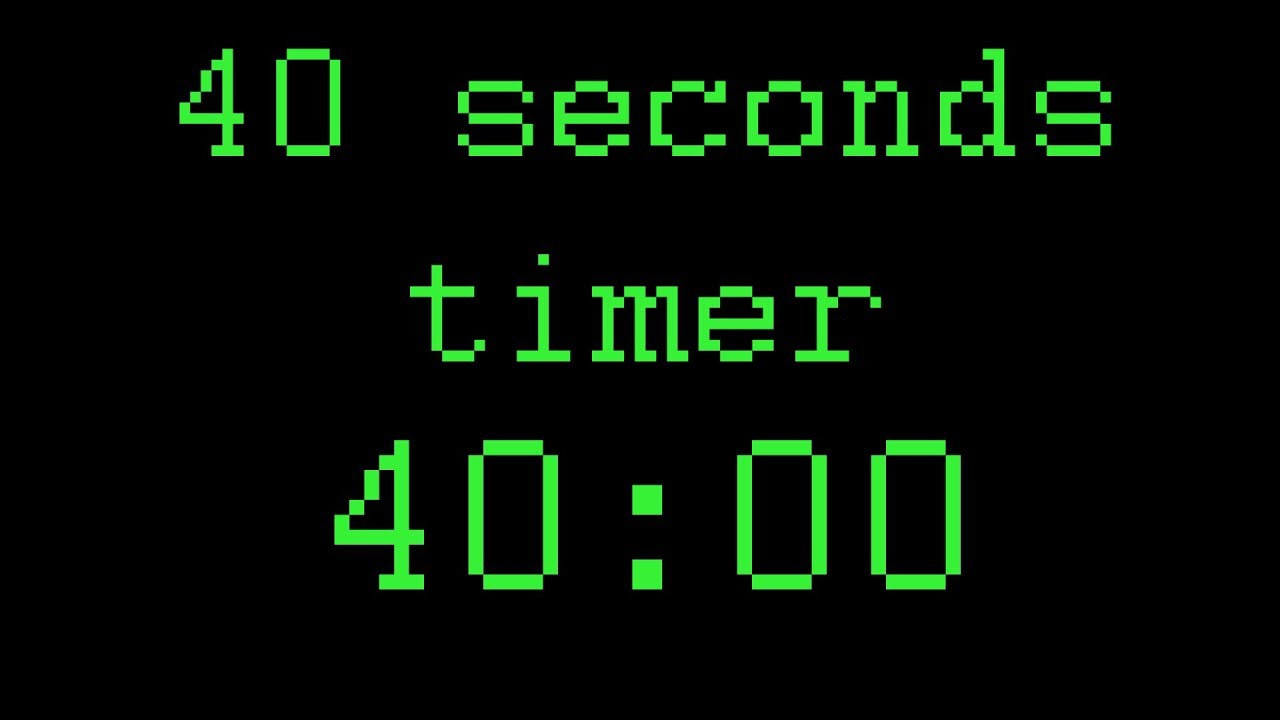 40 seconds timer - YouTube