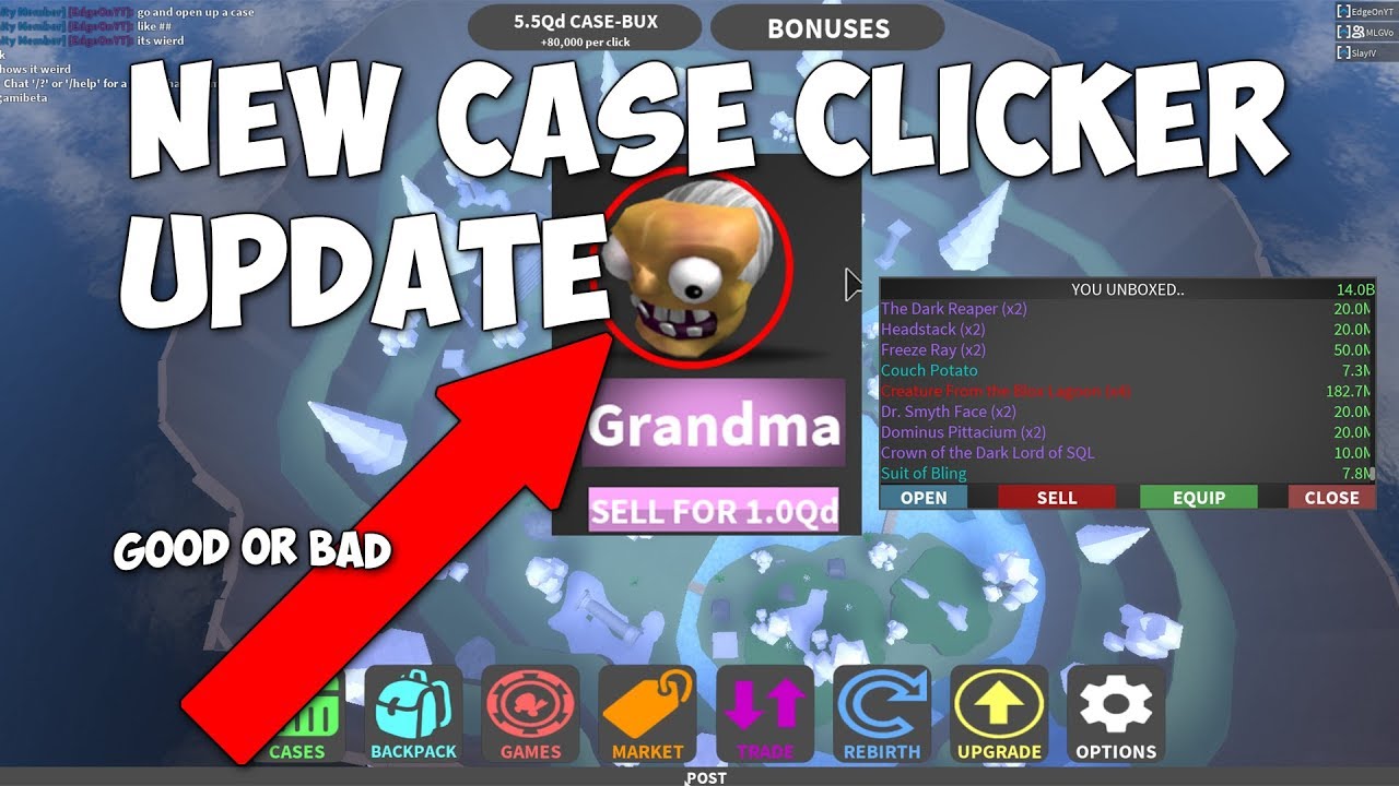 New Case Clicker Grandma Up Date!!! - YouTube