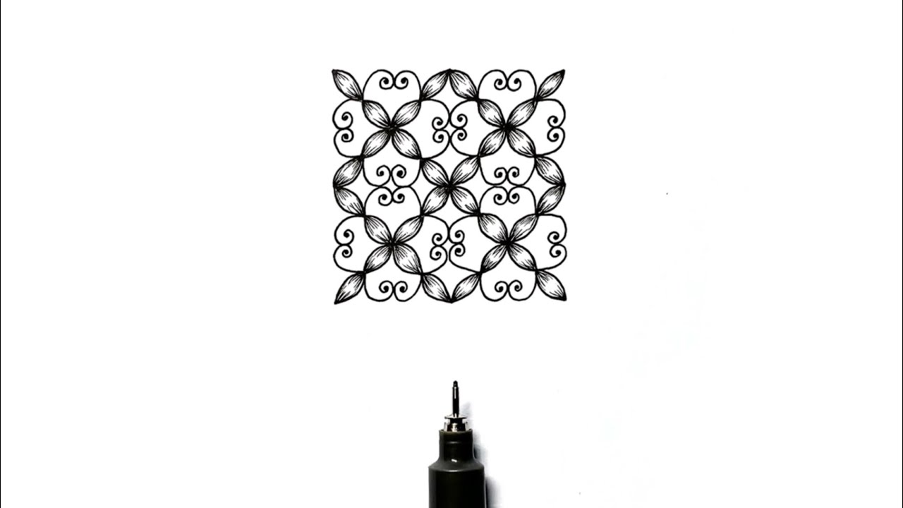 How to draw: square patterns/Mandala Art for beginners/Anti-stress ...