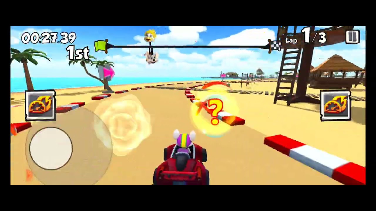 Playing Chuck E Cheese Go Kart Racing - YouTube