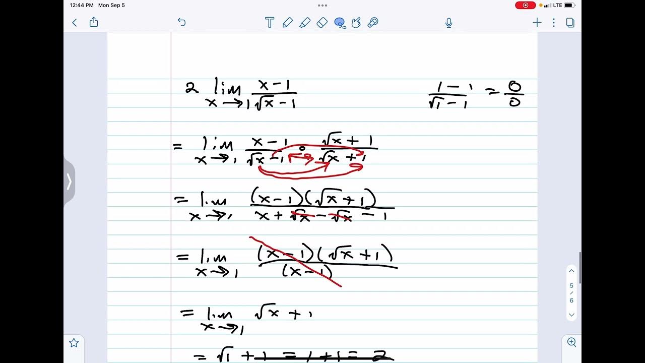Limits Evaluating algebraically - YouTube