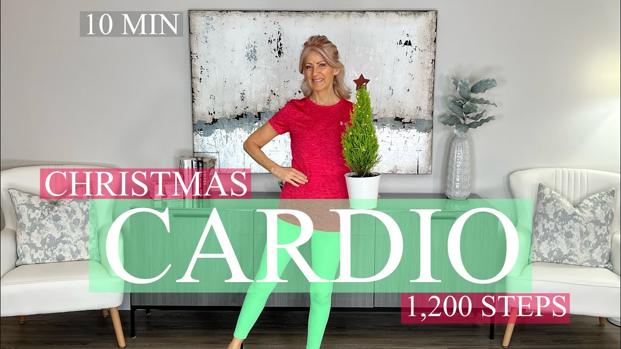 10 MIN CHRISTMAS CARDIO! 🎄(1,200 STEPS!) - YouTube