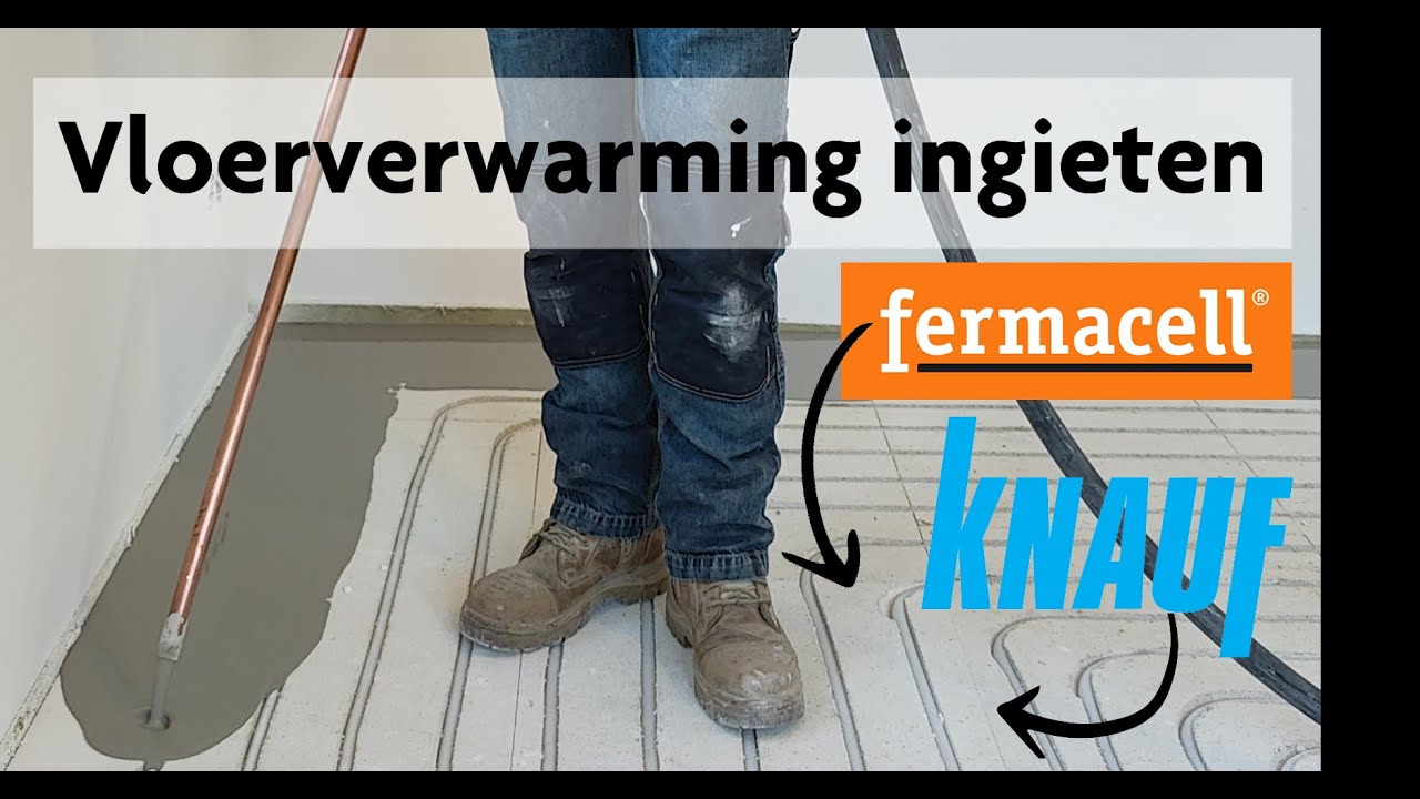 Vloerverwarming ingieten over Fermacell of Knauf Brio - YouTube