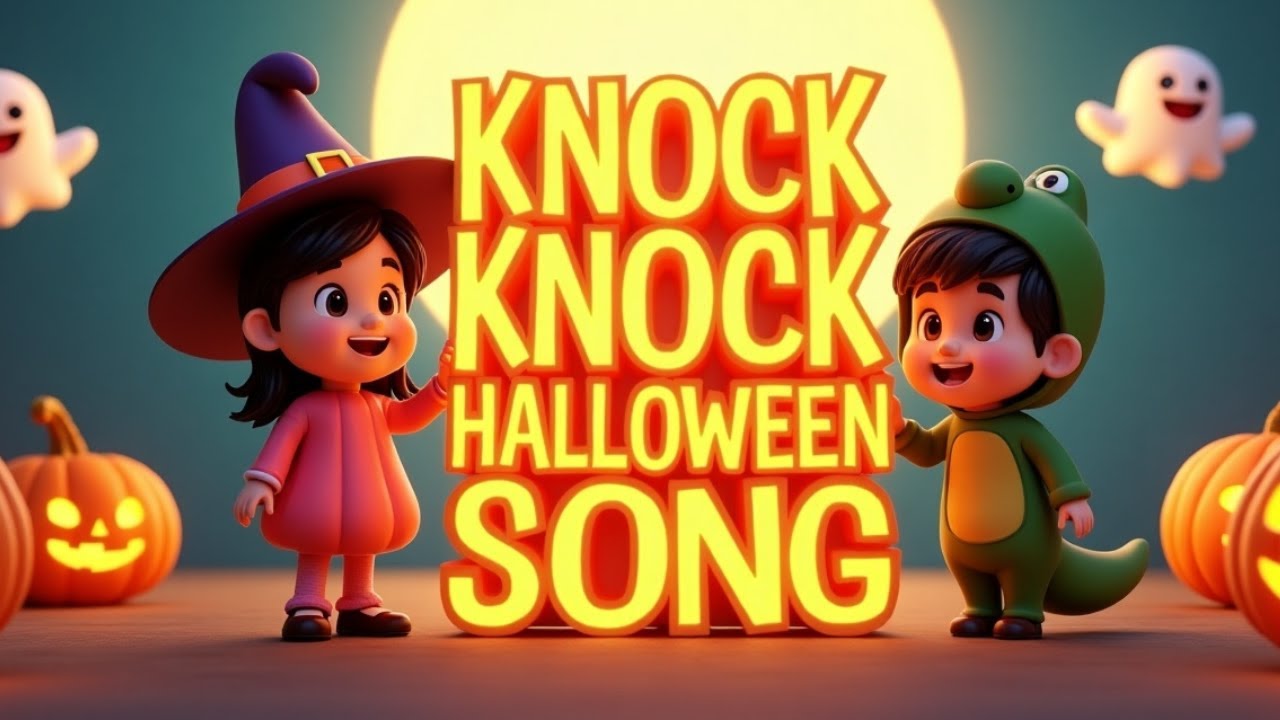 Knock Knock Halloween Song 🎃 | Trick or Treat Song for Kids | Fun ...