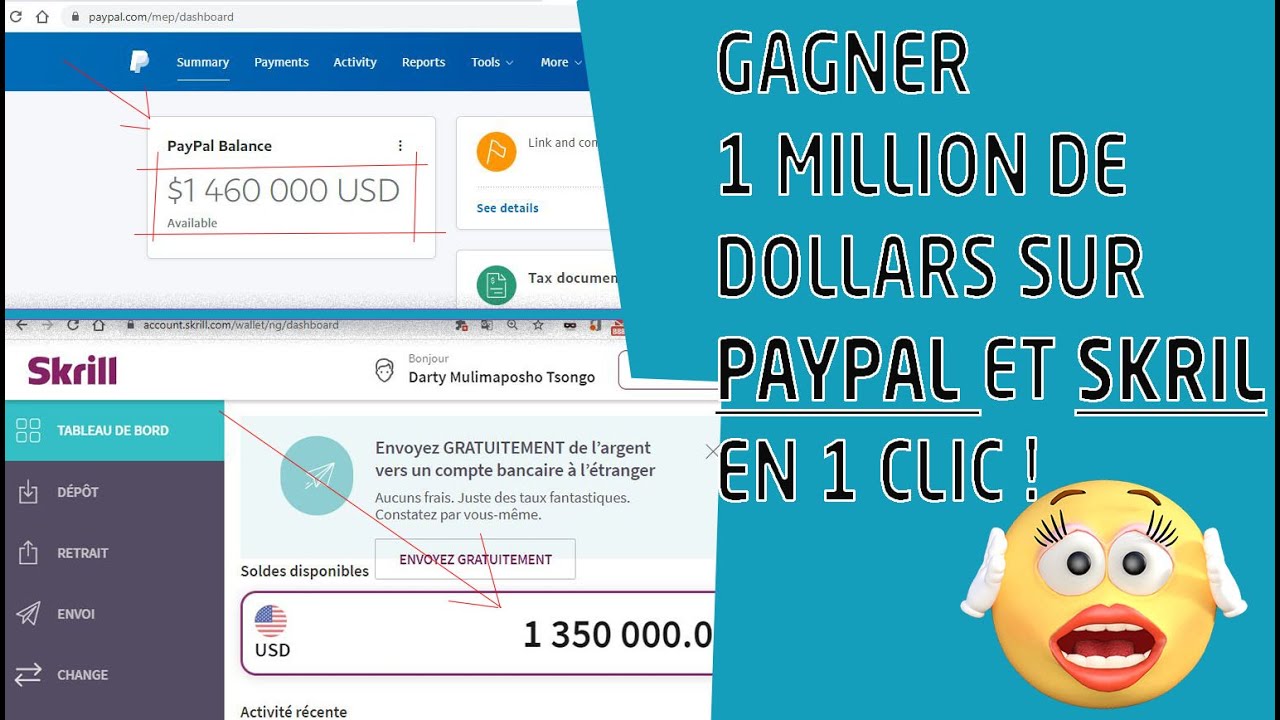 Voici Comment Gagner 1 Million De Dollars Sur PAYPAL Et SKRILL En 1 voici-comment-gagner-1-million-de-dollars-sur-paypal-et-skrill-en-1