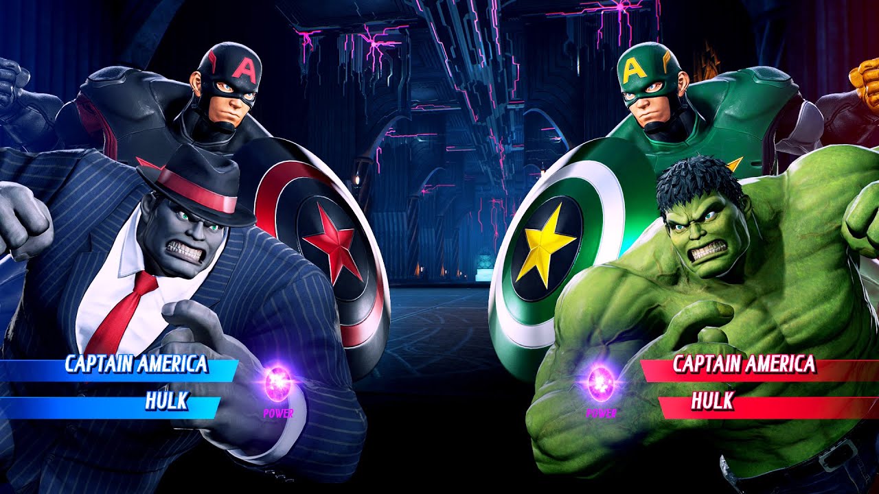 Black Cap & Hulk vs Green Cap & Hulk (Very Hard) Marvel vs Capcom | 4K ...