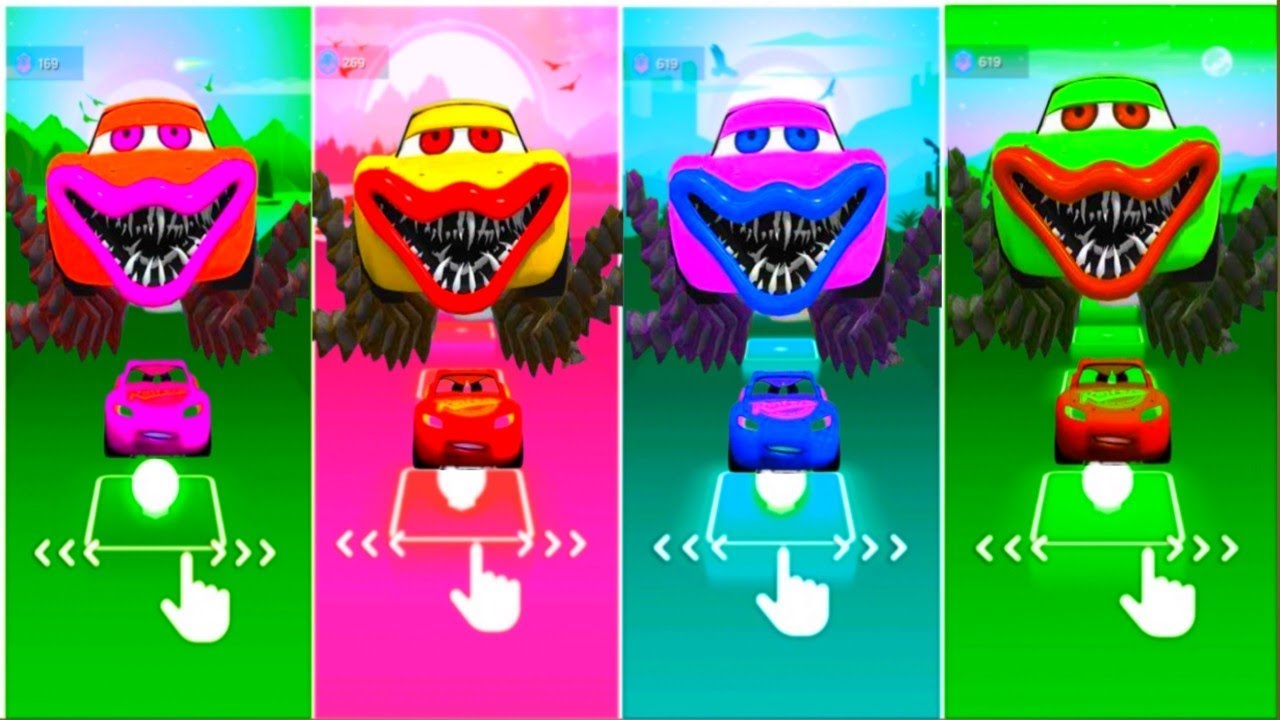 McQueen Red Eater 🆚 McQueen Yellow Eater 🆚 McQueen Purple Eater 🆚 ...