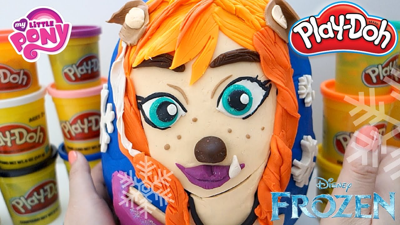 GIANT Anna Egg Surprise Play Doh | Anna turns into Werewolf | Disney ...
