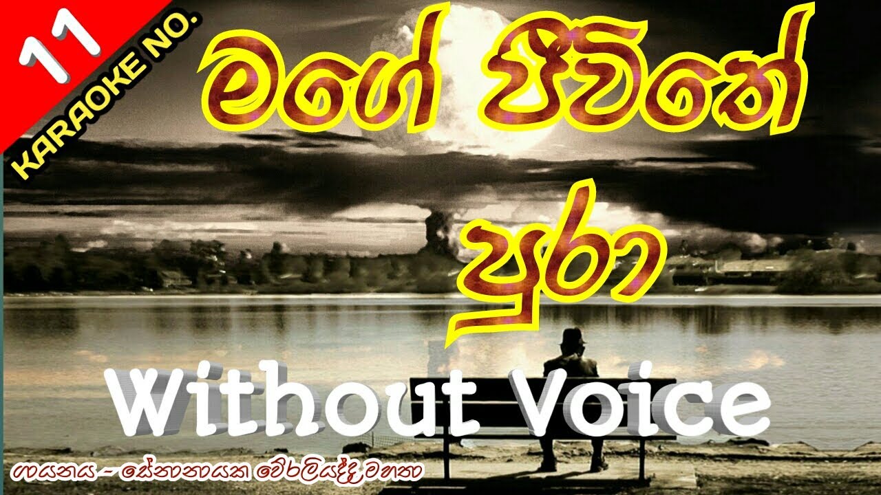 Mage Jeewithe Pura Karaoke With Flashing Lyrics (Without Voice ...