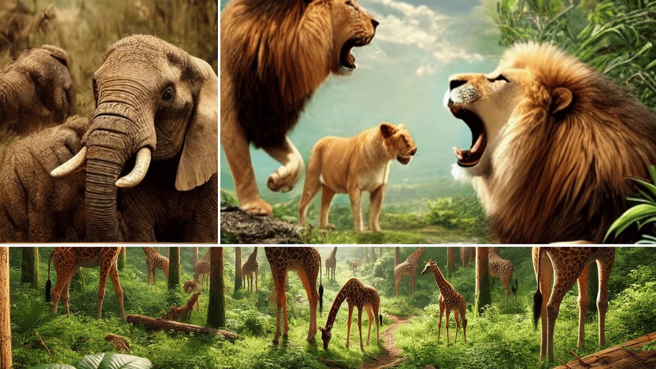 Lions, Elephants, and Giraffes 🌍 – Amazing Animal Facts for Kids - YouTube