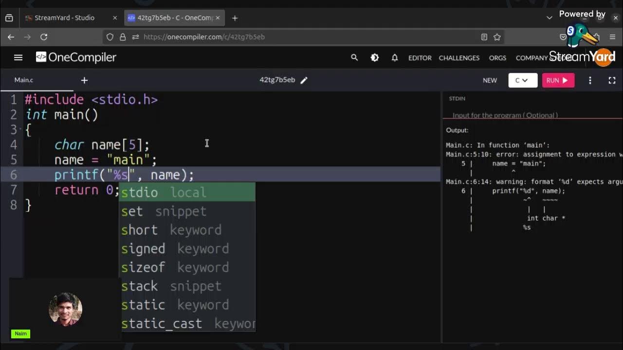 1 | Programming with C | Understanding the skeleton of a c program and play with printf - YouTube