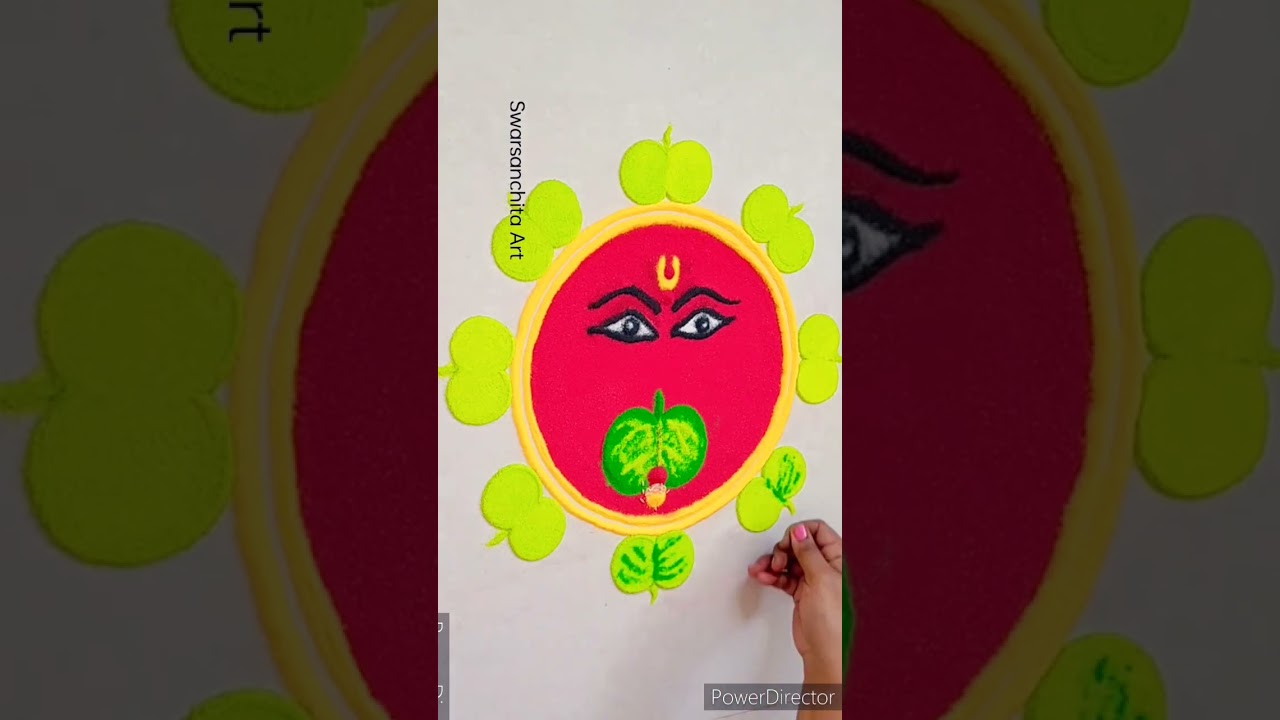 Dassehra rangoli design/easy dasara rangoli/vijayadashami dasara ...