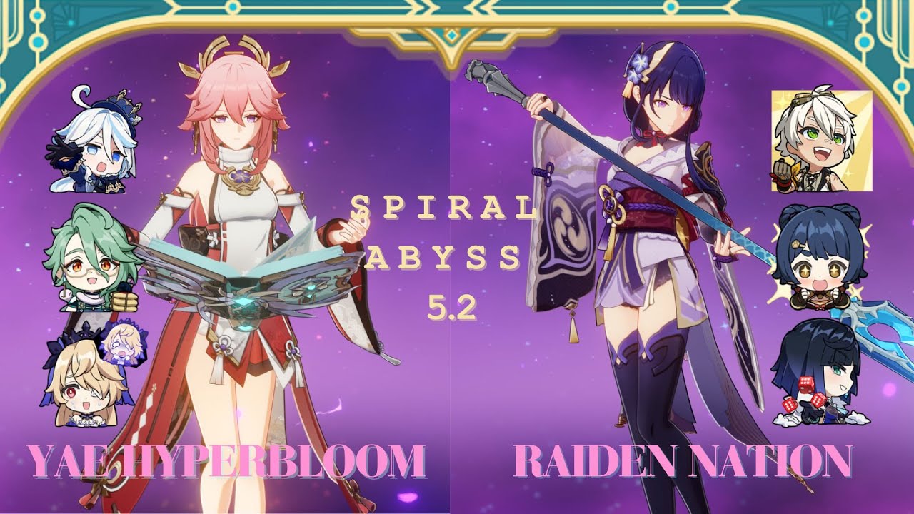 C0 Yae Hyper Bloom & C0 Raiden Nation | Genshin Impact Abyss 5.2 - YouTube