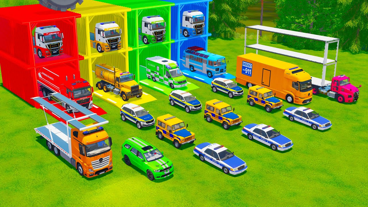 ALL POLICE AND EMERGENCY VEHICLES, MINIBUS, TANK TRUCK, AMBULANCE ...