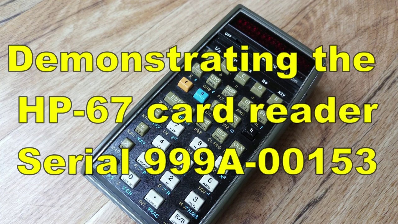 Demo of the HP-67 Calculator - YouTube