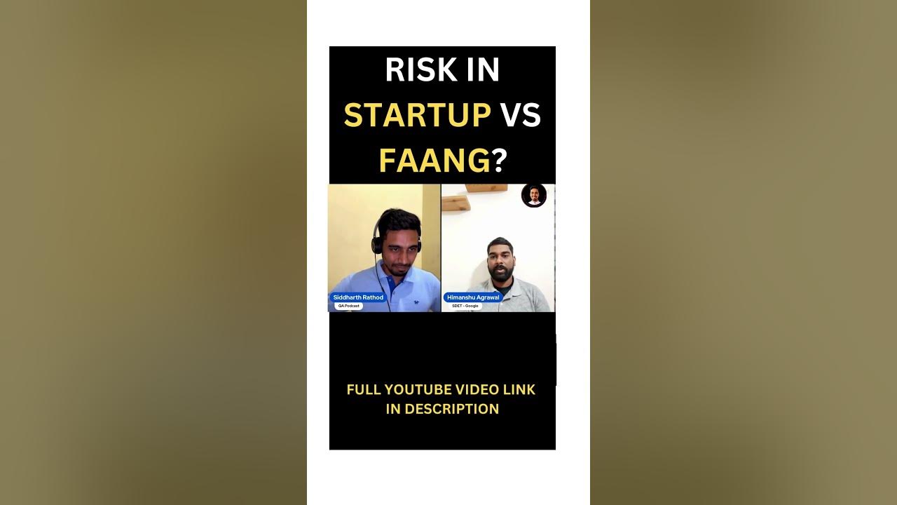 Risk in STARTUP vs FAANG | FAANG Layoffs | Startup Layoffs - YouTube