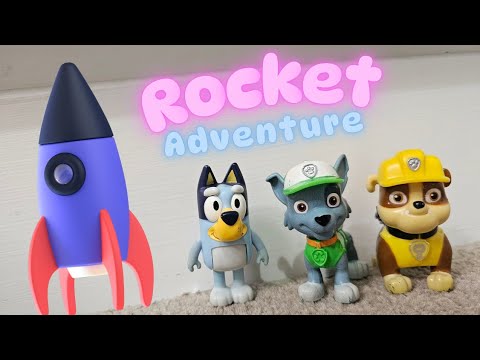 Paw Patrol, Bluey and Bingo fly in a Rocket ship 🚀 #pawpatroltoys # ...